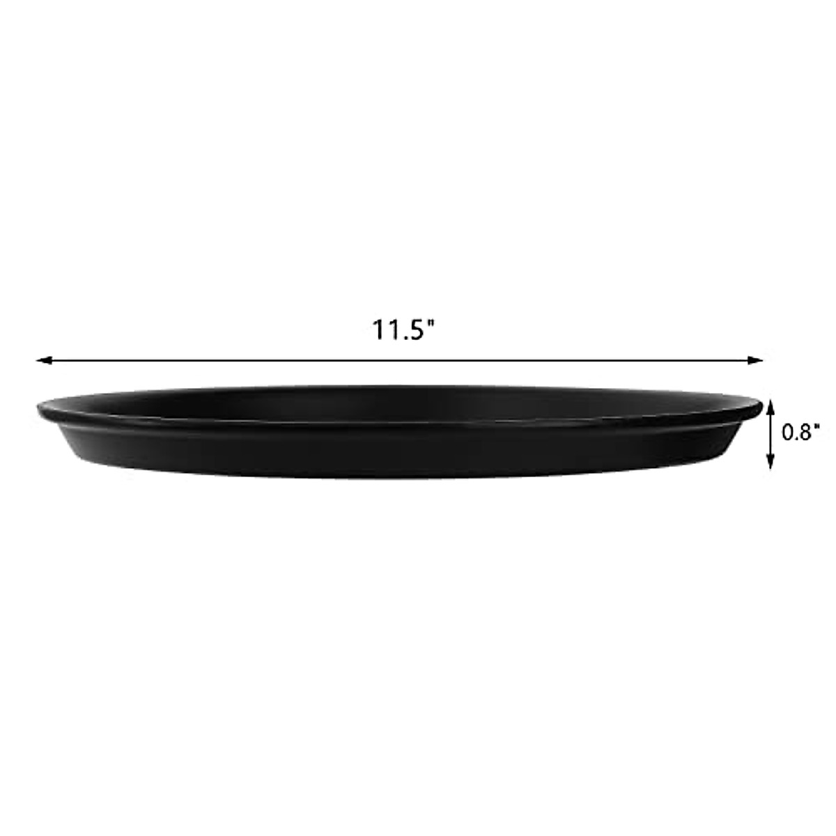 Frcctre 4 Pack Restaurant Serving Tray, 12 Inch Plastic Round Serving Trays Non-Slip Cafeteria Trays, Fast Food Tray Food Serving Trays Server Tray for Home, Party, Events