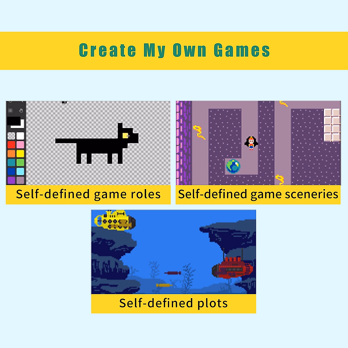 ELECFREAKS Retro Coding Arcade for Microsoft Makecode DIY Programmable Handheld Game Console Suitable for STEM Education, Kid Game Programming Learning Machine Supports Block Programming and Python