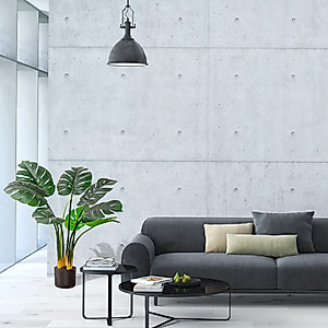 kutuuhome Fake Plants Artificial Monstera Deliciosa Plant Fake Tropical Palm Tree Perfect Faux Swiss Cheese Plant for Home Garden Office Store Decoration (2, 43 Inch)