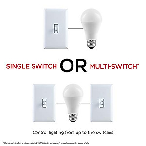 UltraPro Z-Wave Smart Toggle Light Switch with QuickFit and SimpleWire, 3-Way Ready, Compatible with Alexa, Google Assistant, ZWave Hub Required, Repeater/Range Extender, White, 39354