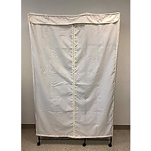 Portable Garment Rolling Rack Cover - Protect Your Clothes From Dust Keep Your Room Looking Organized 48"Wx18"Dx72"H (Cover Only)