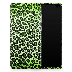 DesignSkinz Vibrant Green Leopard Print Protective Vinyl Decal Wrap Skin Cover Compatible with The Samsung Galaxy S20 (Screen Trim & Back Glass Skin)