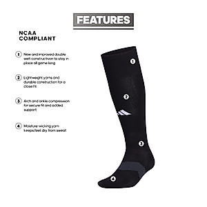 adidas Metro Soccer (1 Pair) Long Over The Calf Team Sports Socks, Black/Night Grey/White/6, Small