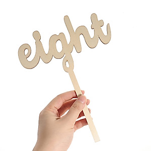 Tinksky 12pcs One-Twelve Wooden Table Numbers on Sticks for Wedding Party Decoration