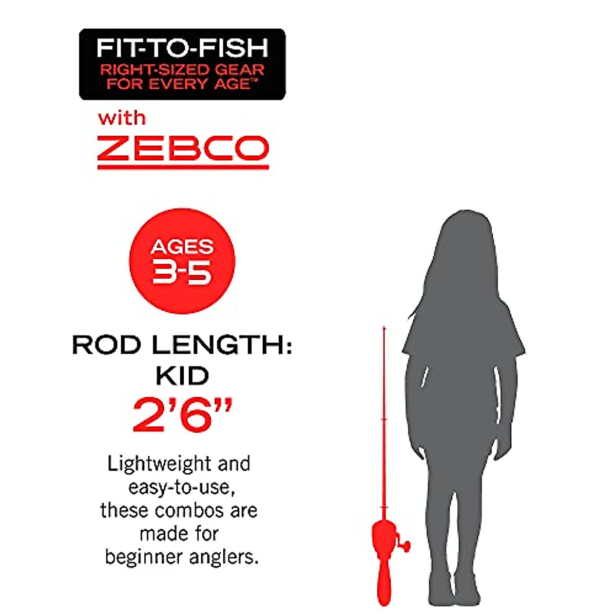 Zebco Kids Splash Floating Spincast Reel and Fishing Rod Combo, 29-Inch 1-Piece Fishing Pole, Size 20 Reel, Right-Hand Retrieve, Pre-Spooled with 6-Pound Cajun Line, Blue