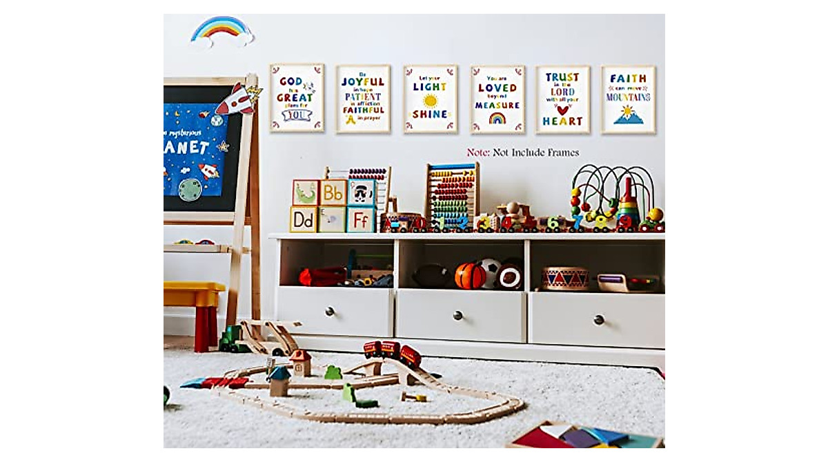 Rainbow Inspirational Wall Art Prints Set - Kids & Classroom Decor