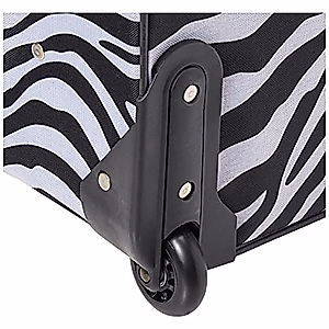 Rockland Fashion Softside Upright Luggage Set, Pink Zebra, 2-Piece (14/19)