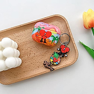 Liphontcta Cute Interesting Design Soft TPU Airpod Pro 2 Case，with Fashion Kawaii Lanyard Keychain，Suitable Man Women Girl 2022 Airpod Pro 2 Case,2019 Airpod Pro case. (Pro 2 Red)