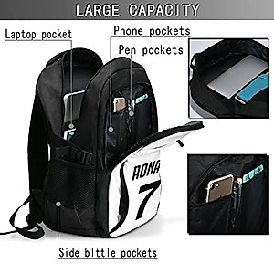 Ronaldo #7 Cr7 Adult Youth Backpacks Student Bag Laptop Bag Bookbag Usb Backpack For Daily