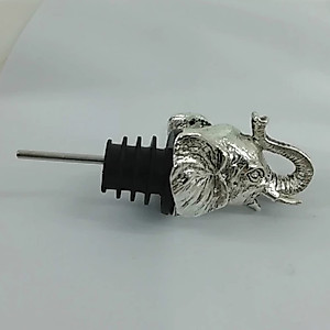 2022 New Stainless Steel Elephant Wine Aerator Pourer, Red and White Wine Bottle Aerator Whiskey Wine Diffuser Aerator Silver Decanter Spout for Home Party Anniversary Birthday Decoration Supplies