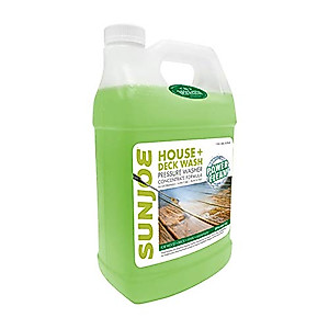 Sun Joe SPX3500 2300 Max Psi 1.48 Gpm Brushless Induction Electric Pressure Washer, w/Brass Hose Connector & SPX-HDC1G House and Deck All-Purpose Pressure Washer Rated Concentrated Cleaner, 1-Gallon