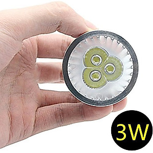 MR16 LED Bulbs MR16 3W LED Cool White Light Bulbs GU5.3 MR16 LED Bulbs 12V 3 Watt LED Spotlight Bulbs for Landscape Recessed Track Lighting,20W Halogen Equivalent,Pack of 10