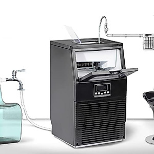 SMETA Commercial Ice Maker Commercial Sonic Ice Maker Nugget Ice Machine Clear Ice 66 Lbs in 24 hrs with 8 lbs Ice Storage Capacity