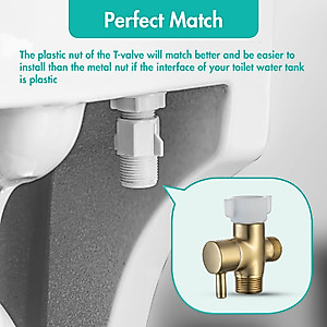 BARROCK Handheld Bidet Sprayer for Toilet, Stainless Steel Metal Made Baby Cloth Diaper Spraying Kit, Bathroom Toilet Bidet Attachment Set for Bathing Pets and Feminine Hygiene, Brushed Brass Gold