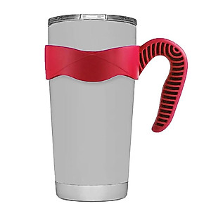 2 Pcs Red 20 Oz Tumbler Handle, Tumbler Cup Holder Compatible with Ozark Trail, YETI, RTIC, Travel Mug, SIC, Rambler