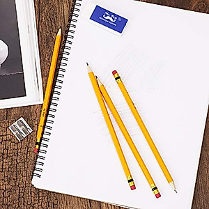 Mr. Pen- Pencils with Sharpener and Eraser, 24 Pencils, 2 Metal Pencil Sharpeners, 2 Erasers, Pencils and Sharpener, Pencil and Sharpener Set, School Supplies, Pencil with Sharpener, Erasers for Kids