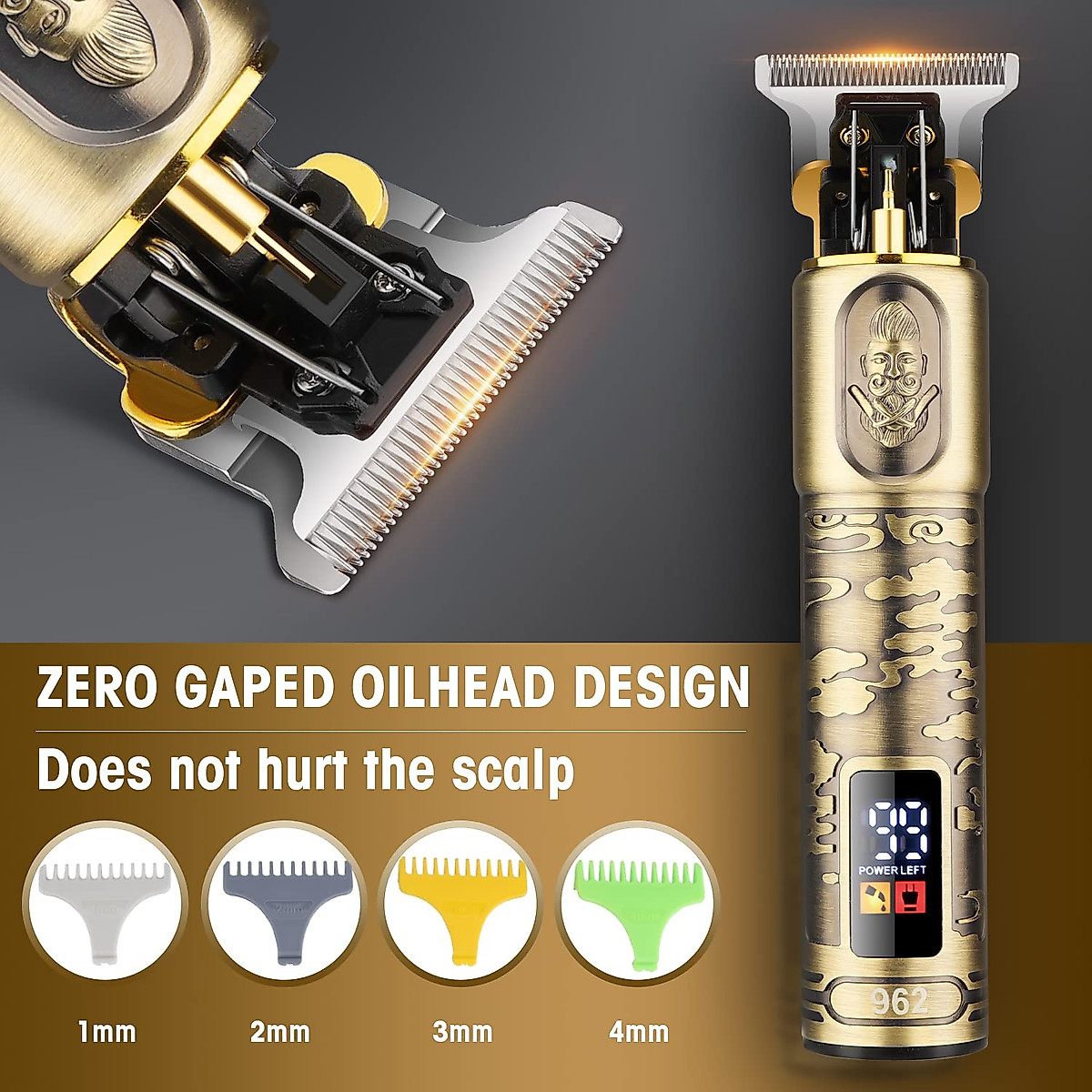 RESUXI Hair Clippers for Men & Electric Razor Shavers Set,Cordless Hair/Beard Trimmers Grooming Kit,Hair Liners Clippers for Hair Cutting Barbers Supplies,LCD Display 2 Foil Head