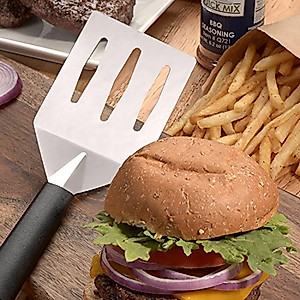 Rada Cutlery Metal Grill Spatula –Stainless Steel Face and Steel Resin Handle Made in USA, 10-1/8 Inches