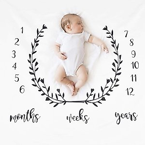 Tnfeeon Baby Photography Prop Blanket, Baby Blanket Infant Growth Record Blanket Newborn Photography Props for Boys Girls(C)