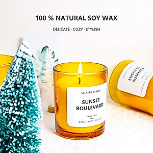 LA BELLEFÉE Candles for Home Scented, Scented Candles Fall Candles Soy Candles Gifts for Women, Stress Relief, Brithday Candles of Endless Summer, Sunset Boulevard, City of Stars