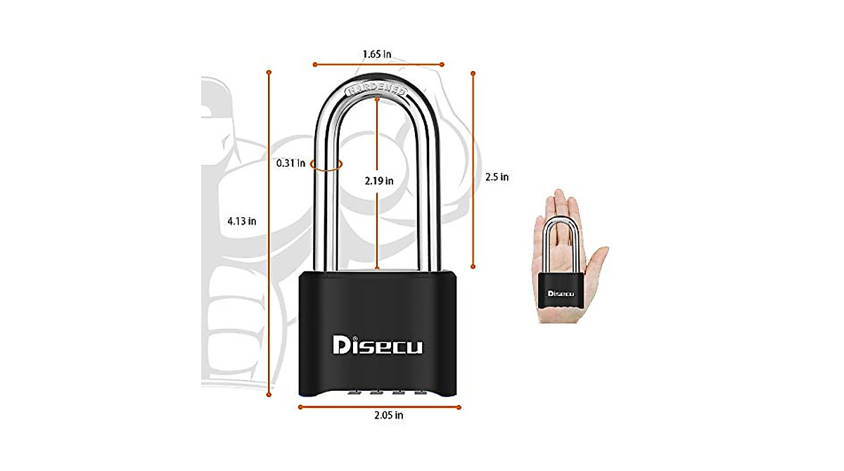 Secure disecu Heavy Duty Combination Lock - Versatile & Durable