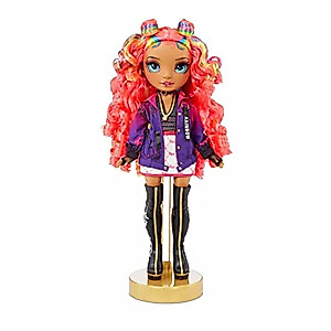 Rainbow High Rockstar Fashion Doll 2 Complete Outfits & Rockband Essentials Choose Carmen Major, Vanessa Tempo, Lyric Lucas , Multicolour