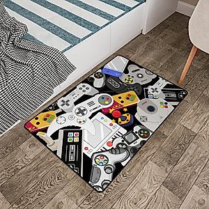 Lacut Game Rug Teen Boys Carpet with Game Controller Decoration, 3D Gaming Rugs for Boy’s Bedroom Living Room Playroom, Non-Slip Gamer Carpet Children Gaming Area Rugs (63"x47")