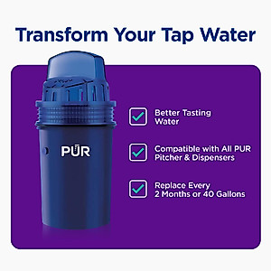 PUR Water Pitcher Replacement Filter (Pack of 4), Blue – Compatible with all PUR Pitcher and Dispenser Filtration Systems, PPF900Z