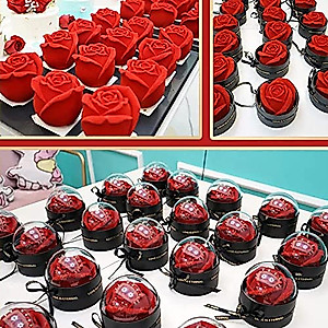 Gridspace Large 3D Rose Silicone Chocolate/ Candle/ Soap Mold for Making Rose Mousse Cake - Diameter-3.3"-Medium