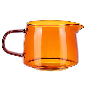 Glass Cup, High Borosilicate Glass Coffee Mug Practical Heat Insulation for Drinkware for Coffee Accessories(amber)