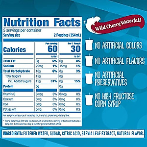 Capri Sun Roarin' Waters Wild Cherry Ready-to-Drink Juice (40 Pouches, 4 Boxes of 10)