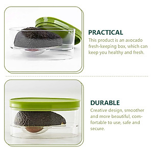 Operitacx 2Pcs Avocado Keeper Transparent Avocado Storage Container Box Avocado Saver Fresh Fruits Vegetables Storage Containers for Kitchen Fridge Food Organizer