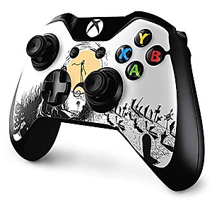 Skinit Decal Gaming Skin Compatible with Xbox One Controller - Officially Licensed Disney The Nightmare Before Christmas Jack on Spiral Hill Art Design