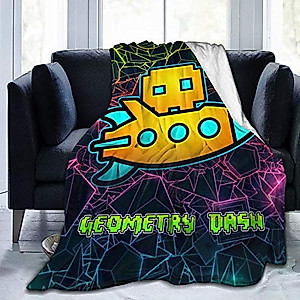 uiuzirv Light Thin Game Cartoons Throw Blanket Flannel Printed Super Soft Blankets for Sleepers,Bed,Sofa 50" X40