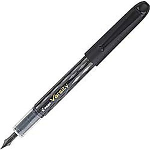 Pilot Fountain Pen, Liquid Ink, Disposable, Fine, 0.5mm, Black (PIL90010)