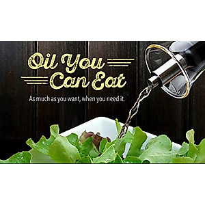 Purelite No Funnel Needed Olive Oil & Vinegar Dispenser Glass Cruet Bottle for Kitchen | Silicone Cap Keeps Oil Fresh Longer | 17 ounce cruet (Clear)