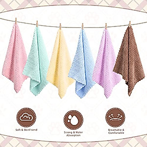 36 Pcs Guinea Pig Blankets Soft Fleece Cage Liners Guinea Pig Accessories Washable Bedding Sleeping Mats Absorbent Bath Towels for Small Animals Pets Rabbit Hamster Rat Dog Hedgehog, 11.8 x 11.8 Inch