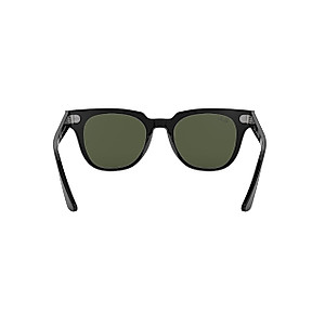 Ray-Ban RB2168 Meteor Square Sunglasses, Black/G-15 Green, 50 mm