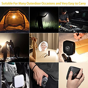 ROCKMASON RM-F5 LED Camping Lantern Rechargeable, 5200mAh Power Bank, Outdoor Flashlight, Magnetic Base Multi-Purposes Camping Light for Hurricane Emergency, Camping, Hiking and Power Outage (Grey)