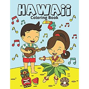 Hawaii Coloring Book: Hawaiian coloring for kids