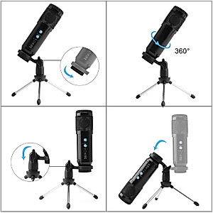 Wireless Microphones USB Condenser Microphone Professional Vocals Streams Recording Studio Microphone for Video Gaming Mikrofo/Microfon Microphone to Sing.