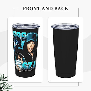 Zyxmconas SZAs Stainless Steel Insulated Tumbler Double Wall Travel Cup With Straw And Lid For Home Office Car 20 oz