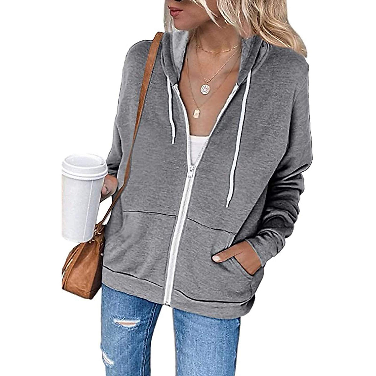 TYUHAW Women'S Casual Hooded Solid Color,deals under 15 dollars,ligting deals,10.00 and under itemsgreat deals on furniture,wearhouse.deals clearance open box,warehouse sale clearance open box