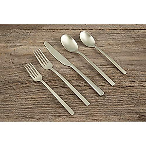 Cambridge Silversmiths Beacon Champagne Satin 20 Piece Flatware Set, Service for 4, silver