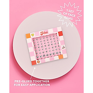 xo, Fetti Diamond Rhinestone Face Gems - 1 Set | Birthday Accessories, Crystal Bachelorette Party, Rave, Festival