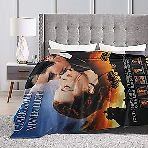 XUKE Gone with The Wind Multifunctional Blanket Ultra-Soft Micro Fleece Blanket, Super Soft, Warm, Cozy, Plush, Fuzzy,for Couch, Sofa, Living Room Or Bed Suite for All Season (80*60inch)