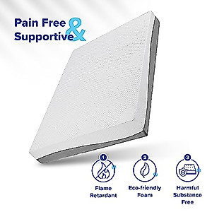 Olee Sleep 10 inch Aquarius Memory Foam Mattress - Queen,Grey