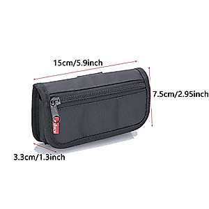 King Ma Small DSLR Camera Battery Bag Pouch Holder Case Camera Battery Waist Bag Suitable for AA Battery and LP-E6/ LP-E17/ FZ100/ FW50/ F550 and More, SD Card Holder Memory Card Case