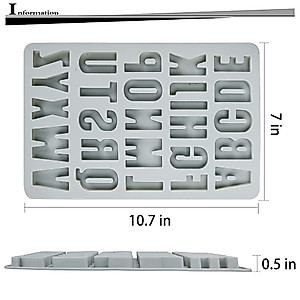 Wocuz 26 Large Letters Silicone Mold Alphabet Crayon Mold Chocolate Mold Biscuit Ice Cube Tray with 12 Sets of Present Packages for DIY Name Letter Gifts for Students Graduation Easter Party