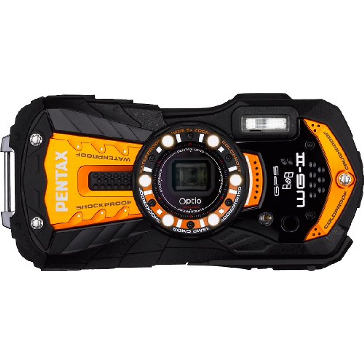 Pentax Optio WG-2 GPS Orange Adventure Series 16 MP Waterproof Digital Camera with 5 X Optical Zoom and GPS